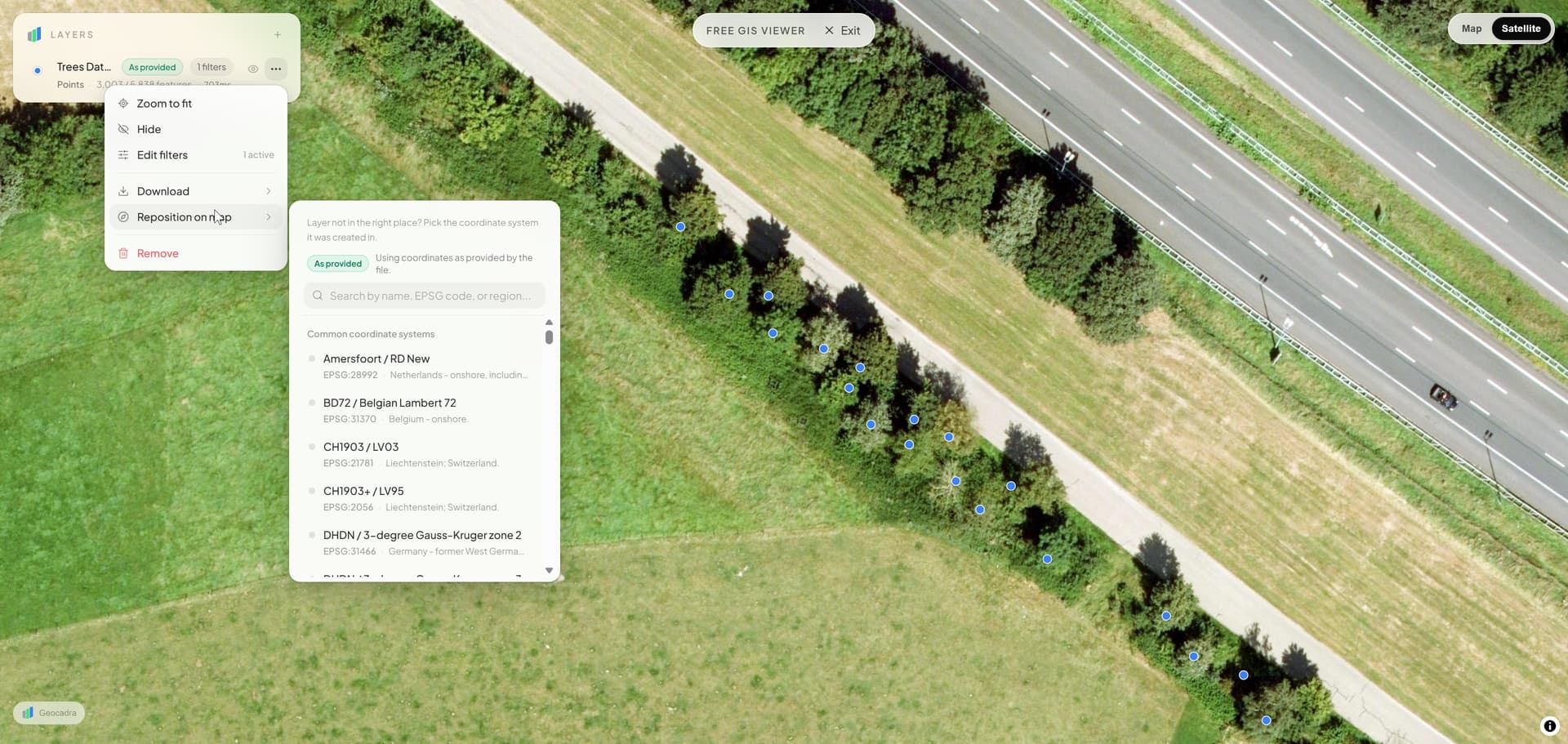 Free GIS Viewer — View & Explore Spatial Data in Your Browser | Geocadra